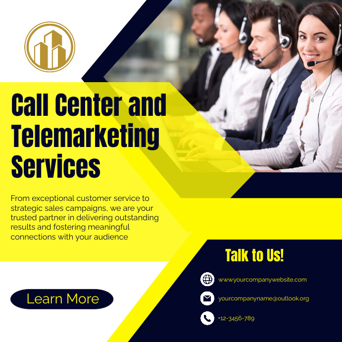 Plantilla de Professional Call Center Template Instagram Post ...