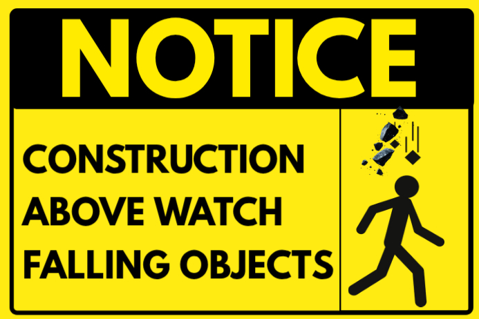 Yellow Professional Construction Safety Notice Poster Template ...