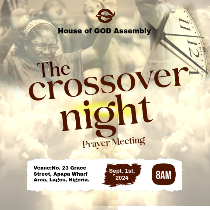 Copy of Yellow Professional Cross Over Night Instagram Post | PosterMyWall