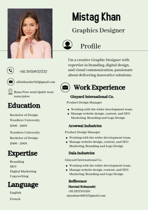 Yellow Professional Cv Background A4 Template | PosterMyWall