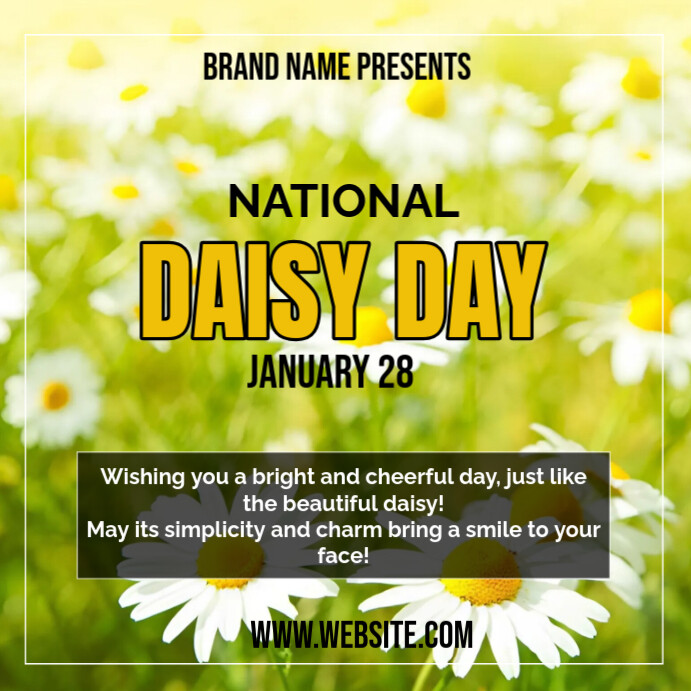 Plantilla de Yellow Professional Daisy Day Instagram Post | PosterMyWall