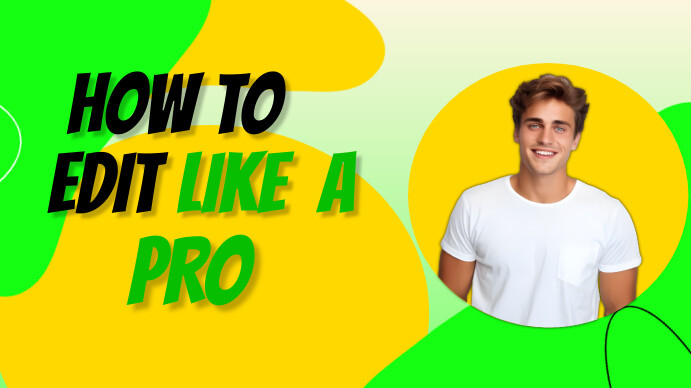 Yellow Professional Edit like pro Youtube Thu Template | PosterMyWall