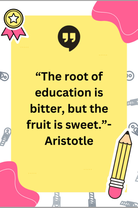 Plantilla de Yellow Professional Educational Quote Poster | PosterMyWall