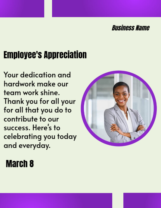 Yellow Professional Employees Appreciation Flyer Flyer (us Letter ...