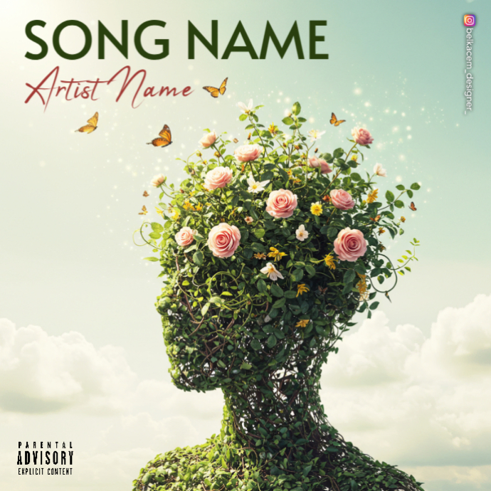 Yellow Professional Flower Human Album Cover Template | PosterMyWall