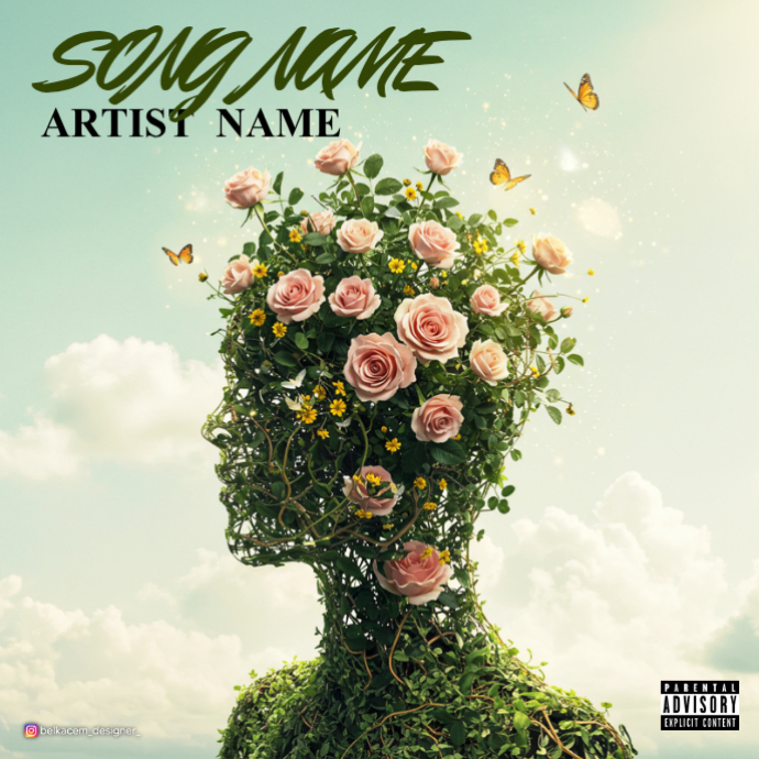 Cópia de Yellow Professional Flower Human Album Cover | PosterMyWall