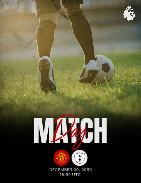 Yellow Professional Football Match Day Flyer (us Letter) Template ...