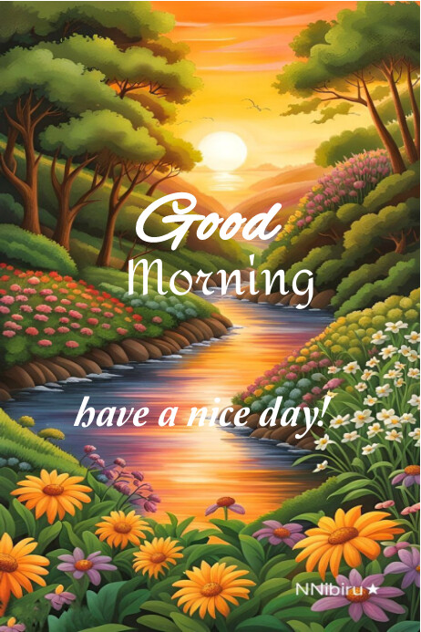 Yellow Professional Good Morning Beautiful De Template | PosterMyWall