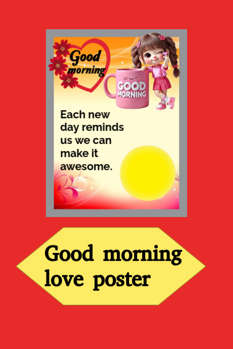 Yellow Professional Good Morning Tea With Poster Poster Template ...