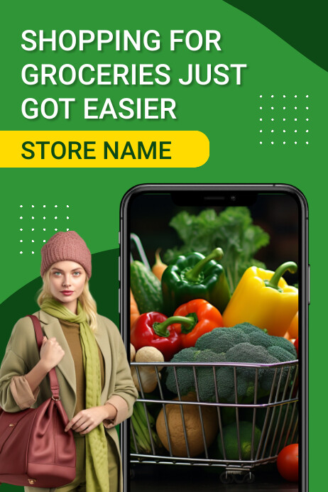 Yellow Professional Grocery Store Poster Template | PosterMyWall