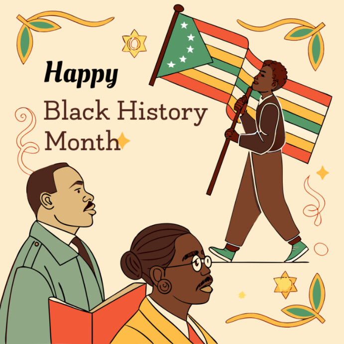 Plantilla de Yellow Professional Happy Black History Month | Celebrate ...