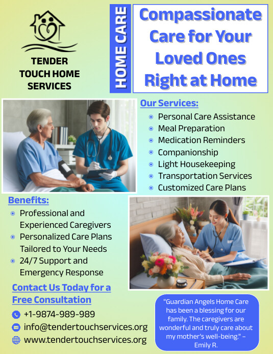 Yellow Professional Home Care Health Ad Flyer | PosterMyWall