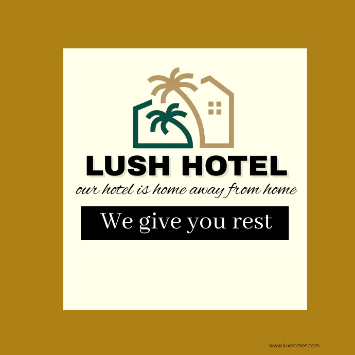 Yellow Professional Hotel Logo Templat | PosterMyWall