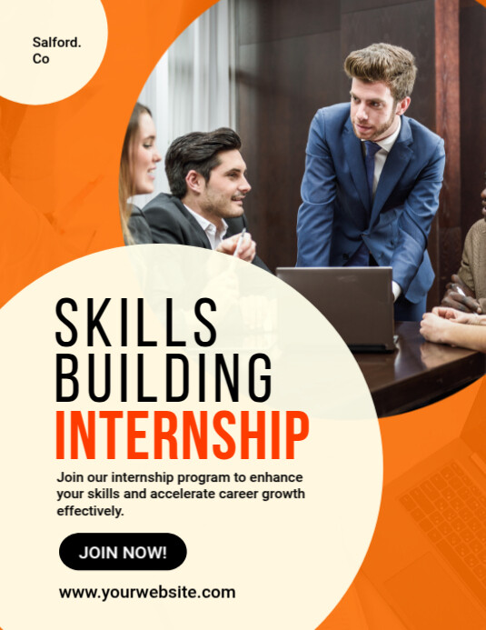 Copy of Yellow Professional Internship Flyer (us Letter) | PosterMyWall