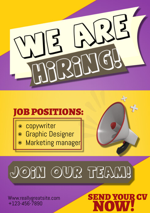 Copy of Yellow Professional Job Hiring Tam A2 | PosterMyWall