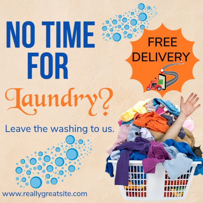 Yellow Professional Laundry Instagram Post Template | PosterMyWall