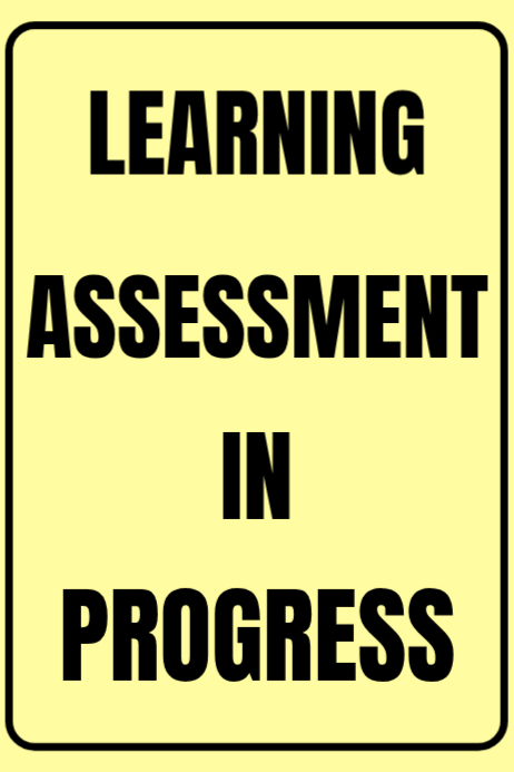 Yellow Professional Learning Assessment In Progress Sign School Exam ...