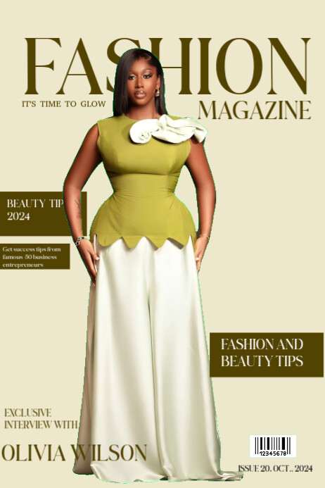 Yellow Professional Magazine Model Poster Template | PosterMyWall