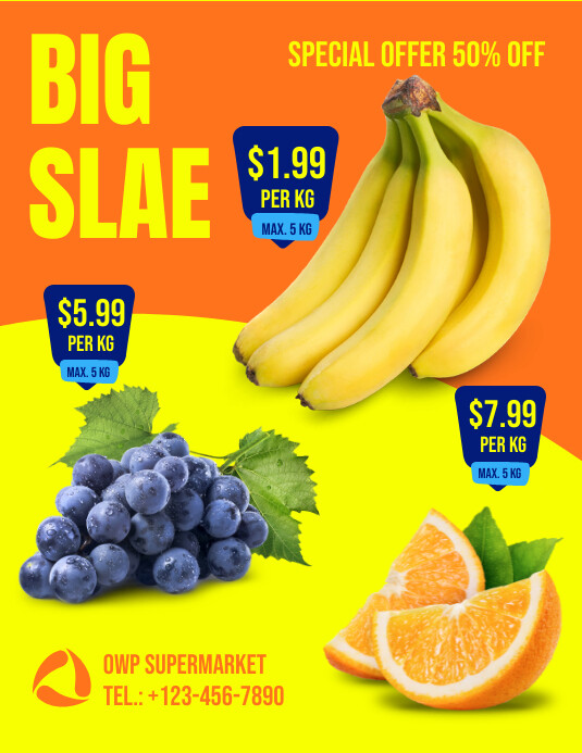 Yellow Professional Market Products Promotion Template | PosterMyWall