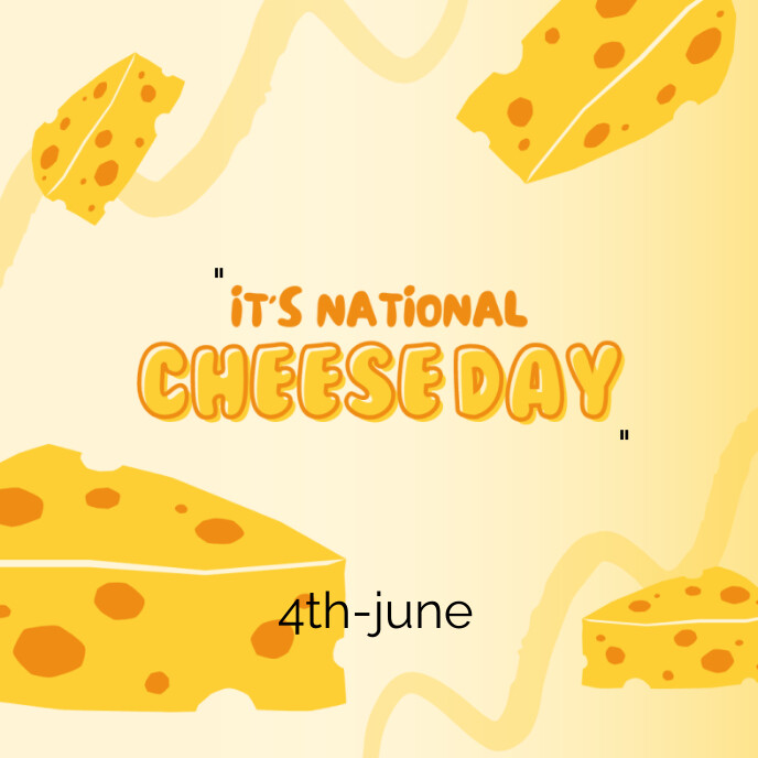 Yellow Professional National Cheese Day Album Template | PosterMyWall