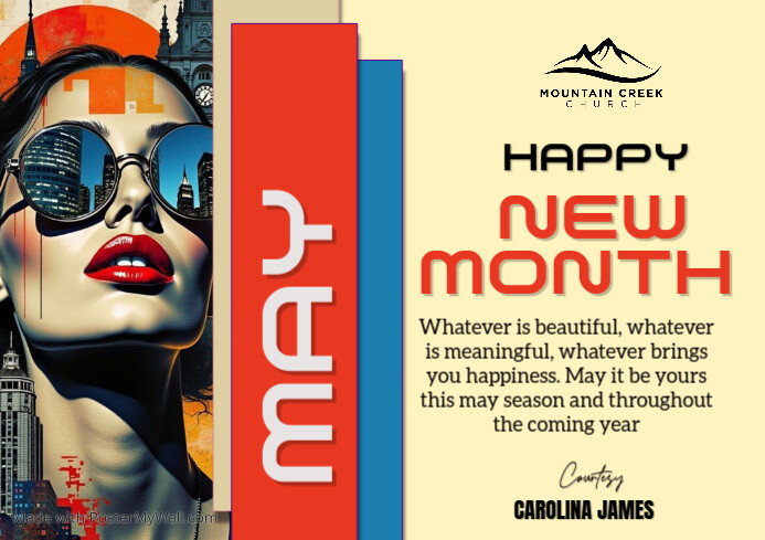 Yellow Professional New Month May A4 Template | PosterMyWall