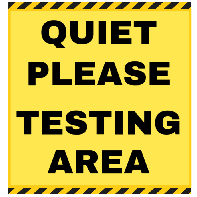 Plantilla de Yellow Professional Quiet Please Laboratory Testing In ...