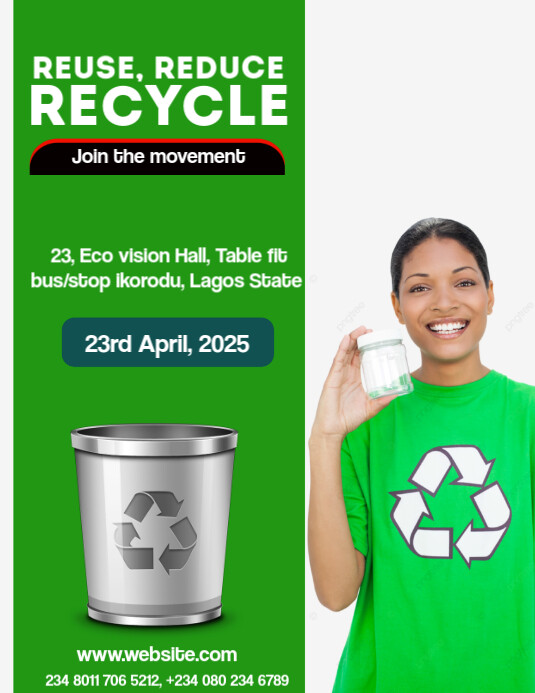 Yellow Professional Recycle Flyer (us Letter) Template | PosterMyWall