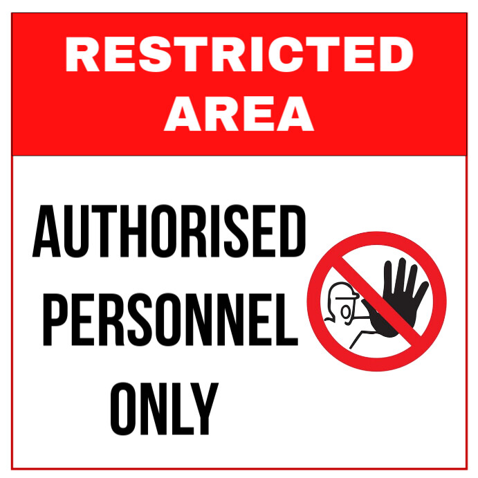 Yellow Professional Restricted Area Template Instagram Post | PosterMyWall