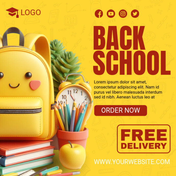 Yellow Professional School Instagram Post Template | PosterMyWall