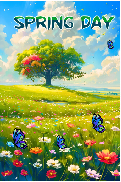 Yellow Professional Spring Day Poster Template | PosterMyWall
