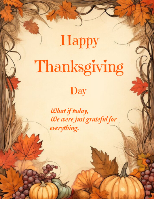 Yellow Professional Thanksgiving Email Flyer (us Letter) Template ...