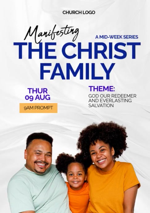Copy of Yellow Professional The Christ Family Church Poster A3 ...