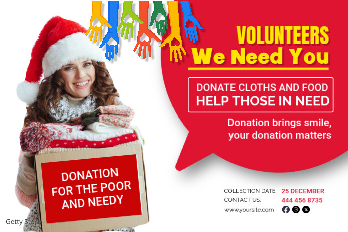 Yellow Professional Volunteers We Need You Poster Template | PosterMyWall