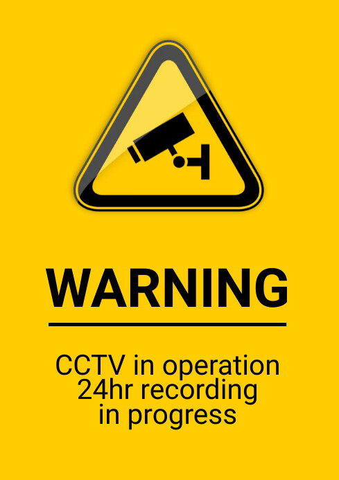 Yellow Professional Warning Signs A4 Template | PosterMyWall