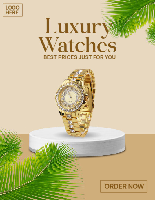 Yellow Professional Watch Brand Flyer (us Letter) Template | PosterMyWall