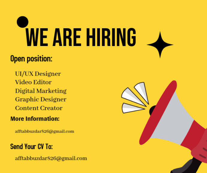 Yellow Professional We Are Hiring Job Opportunities For Medium ...