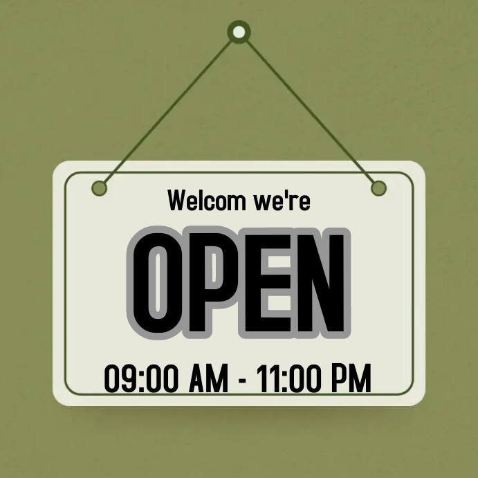 Yellow Professional We Are Open Instagram Po Template | PosterMyWall