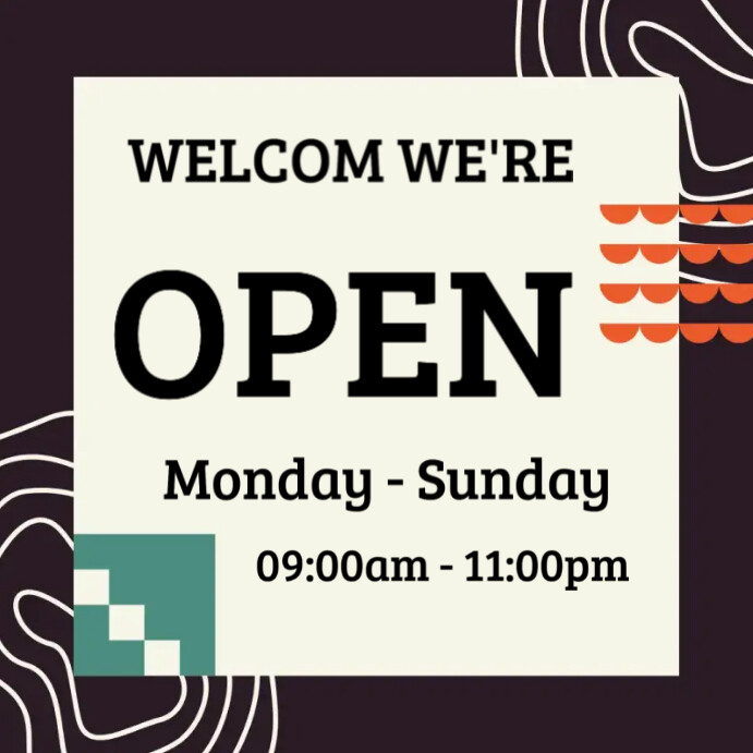 Plantilla de Yellow Professional We Are Open Now Templates | PosterMyWall