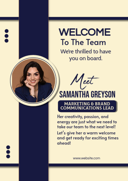 Plantilla de Yellow Professional Welcome To The Team Flyer A4 ...