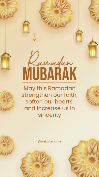Modèle Yellow Ramadan Mubarak Instagram Story | PosterMyWall