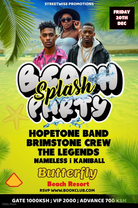 Copy of Yellow Reggae Beach Party Poster | PosterMyWall