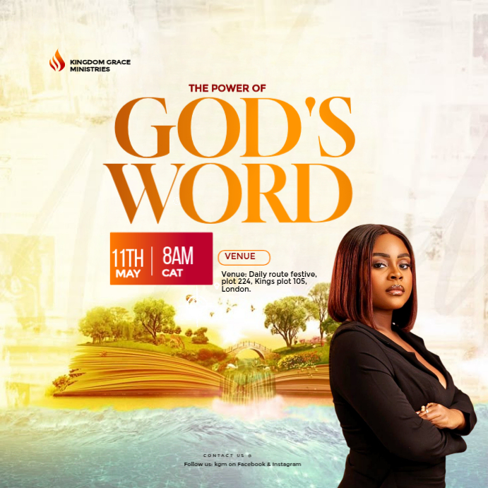 Yellow Religious Event Instagram Post Template | PosterMyWall