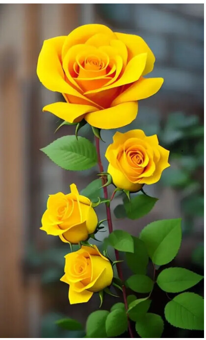 Yellow Rose Flower Template | PosterMyWall