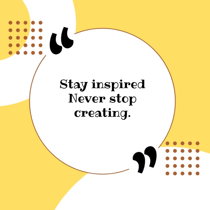 yellow soft quote template | PosterMyWall