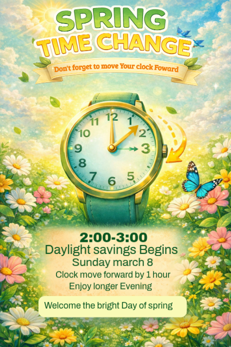 Plantilla de Yellow Spring Foward Poster | PosterMyWall