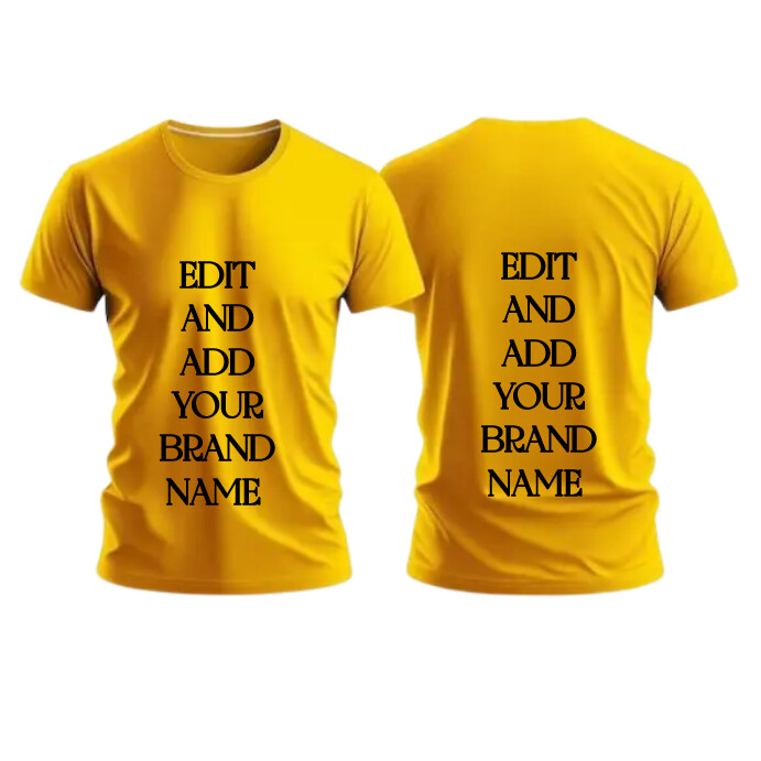 Yellow T-shirt Mockup Template | PosterMyWall