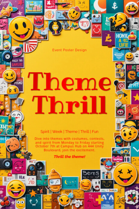 Copy of Yellow Teal Theme Thrill Poster Design Template | PosterMyWall