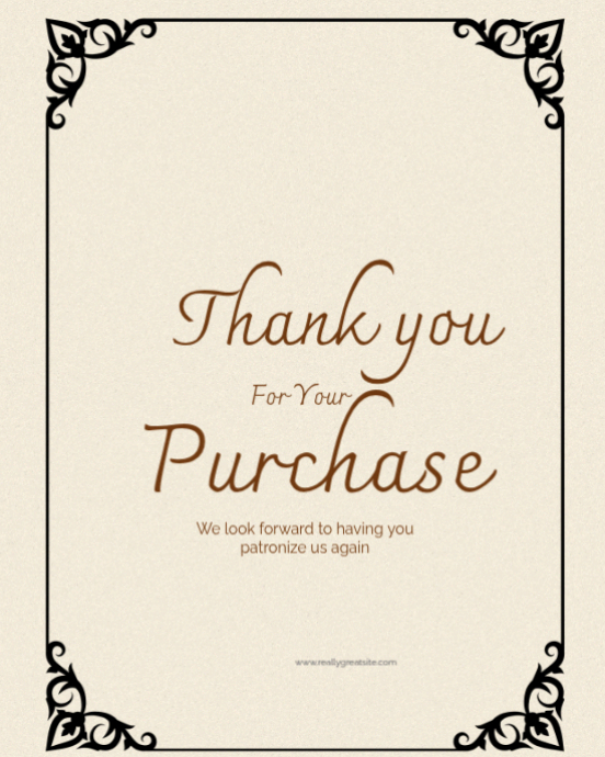 Yellow Thank You For Your Purchase Instagram Portrait Template ...