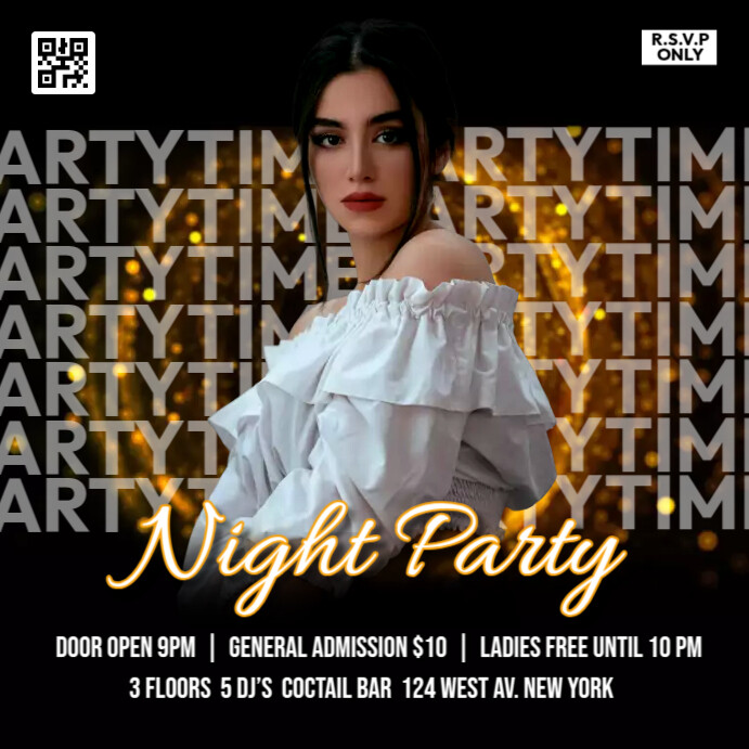 Yellow Theme Party Template | PosterMyWall