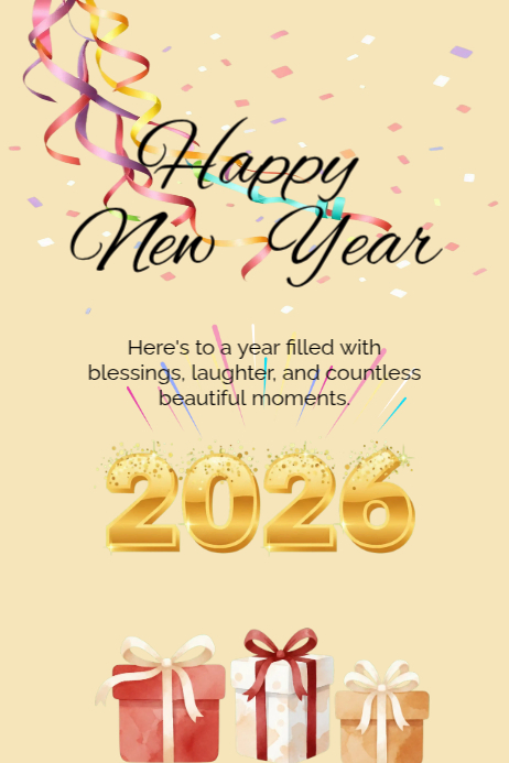 Yellow Typographic Affordable New Year Party Planning Poster Template ...